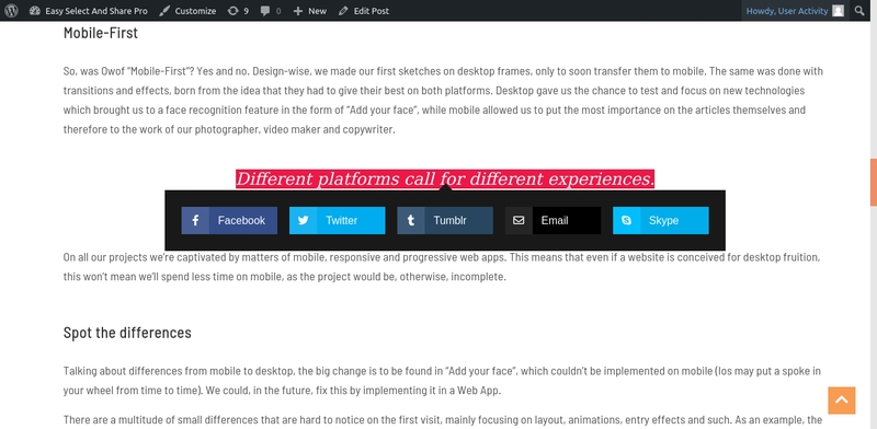 Easy Select and Share Pro by solwin | CodeCanyon
